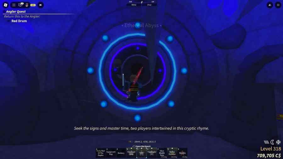 How to Solve Ethereal Abyss Trial - Fisch Abyssal Specter Rod