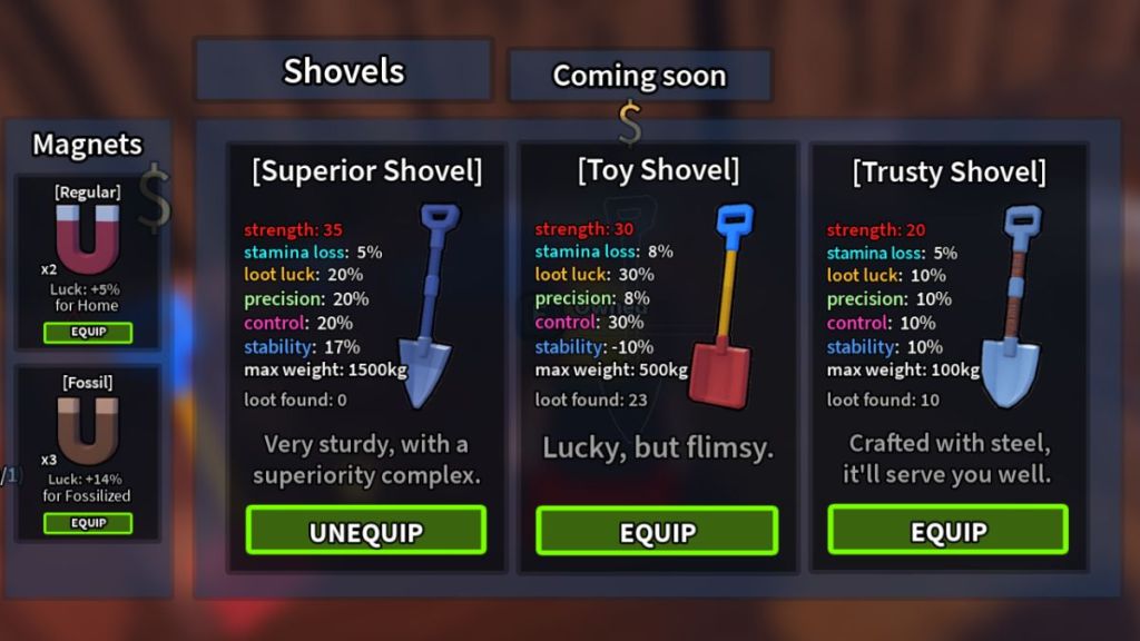 Dig It Shovel Tier List & Unlock Guide [Tropica Island]
