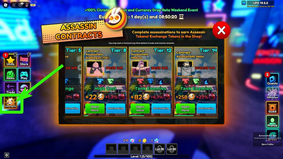 Complete Assassin Contracts Event Guide - Anime Adventures | Pro Game ...