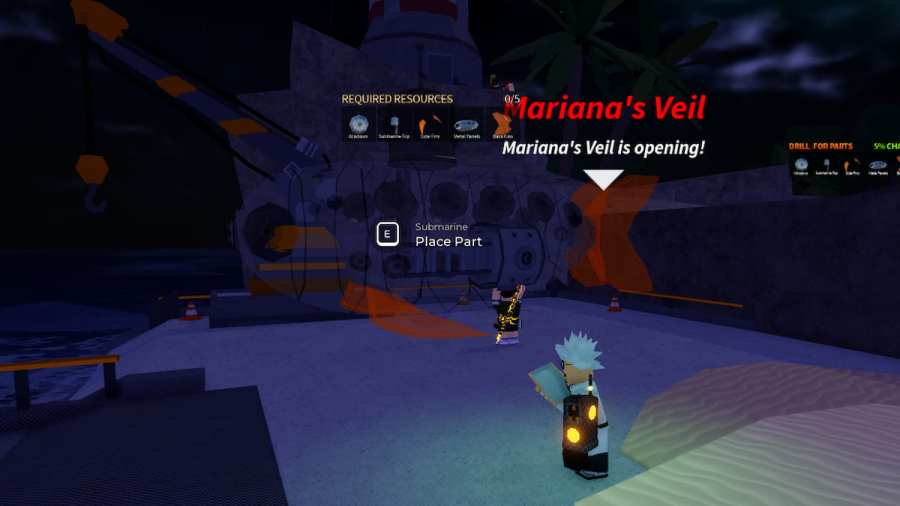 How to get the Submarine in Fisch - Drill, Obsidian Rocks and More ...