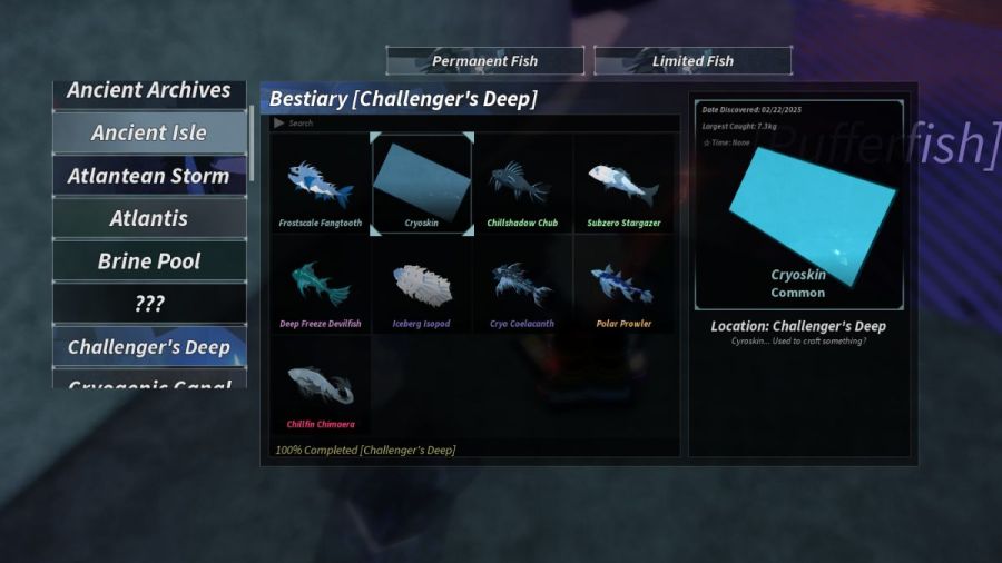 How to get the Cryoskin in Fisch | Pro Game Guides