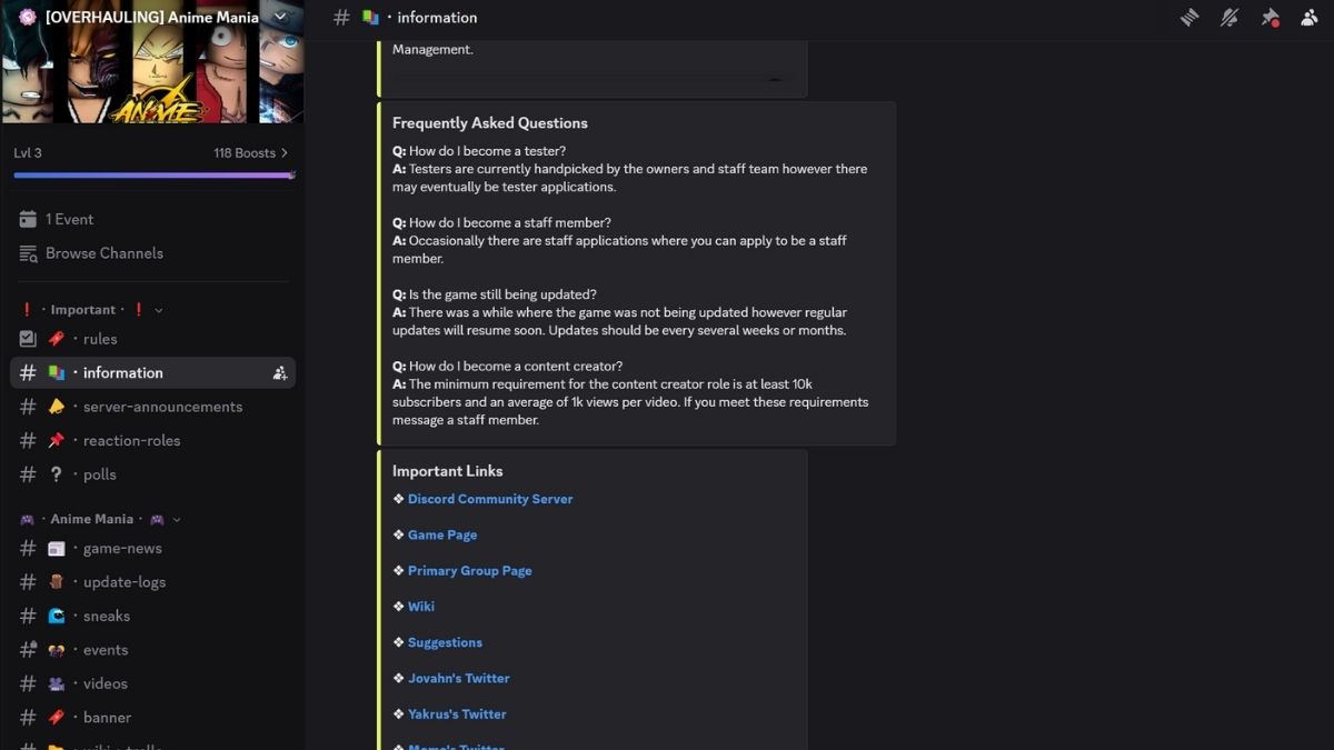 Official Anime Mania Trello Link, Wiki & Discord | Pro Game Guides