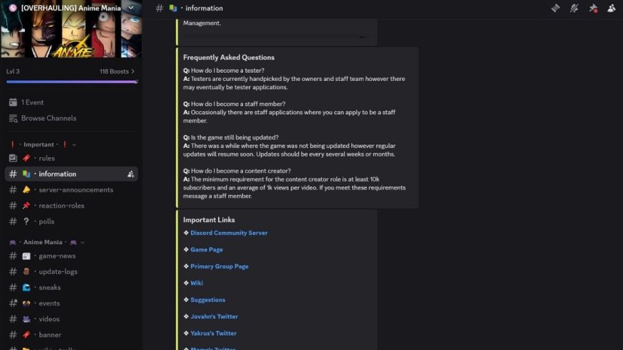 Official Anime Mania Trello Link, Wiki & Discord | Pro Game Guides