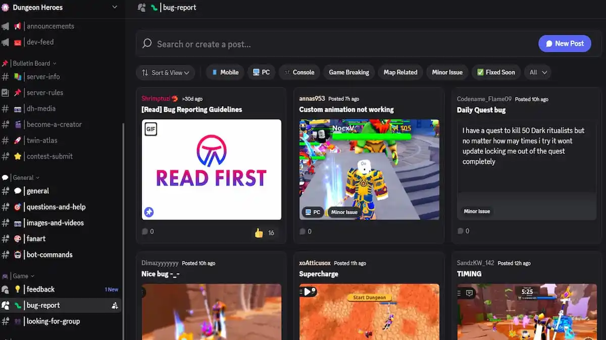 Dungeon Heroes Trello and Discord Links - Roblox | Pro Game Guides