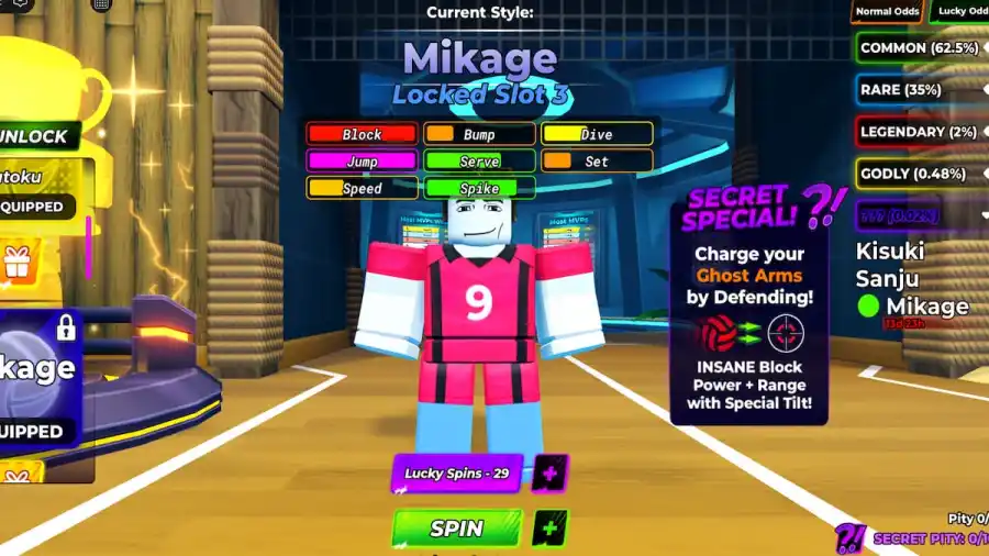 How to get the Mikage Style in Volleyball Legends | Pro Game Guides