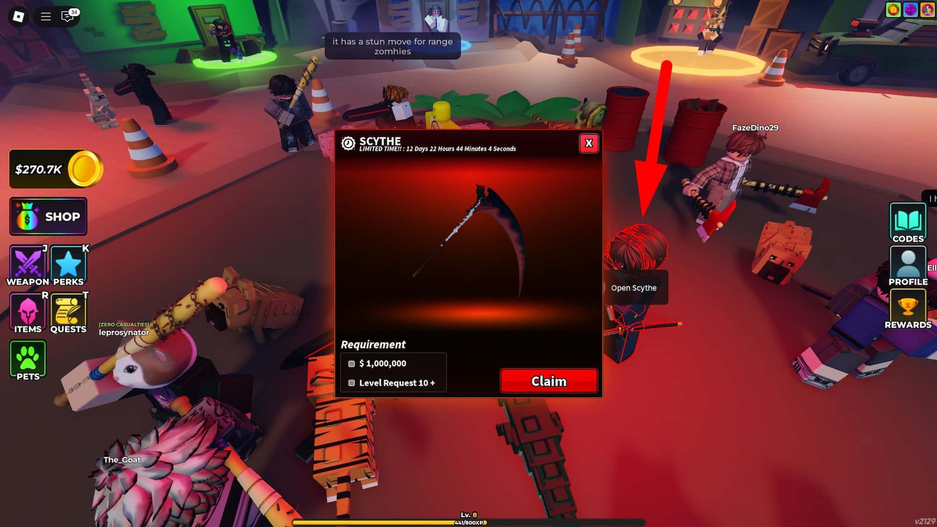 How to Get the Scythe in Hunty Zombie | Pro Game Guides