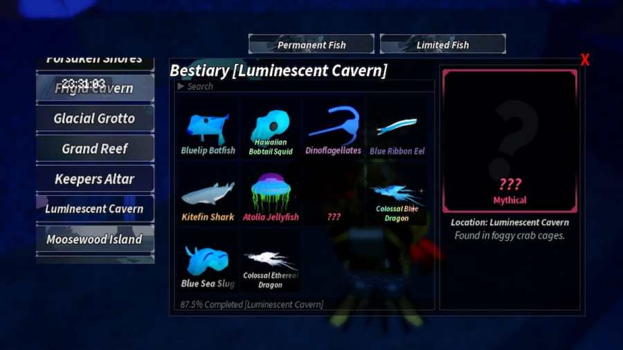 All 10 Fishes in Luminescent Cavern(100% Bestiary) – Fisch | Pro Game Guides