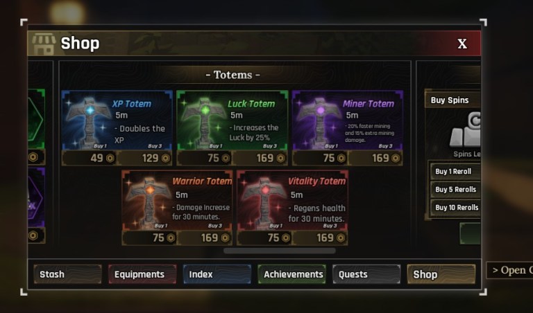 Roblox The Forge Totems - Luck Totem, XP Totem, Miner & Warrior