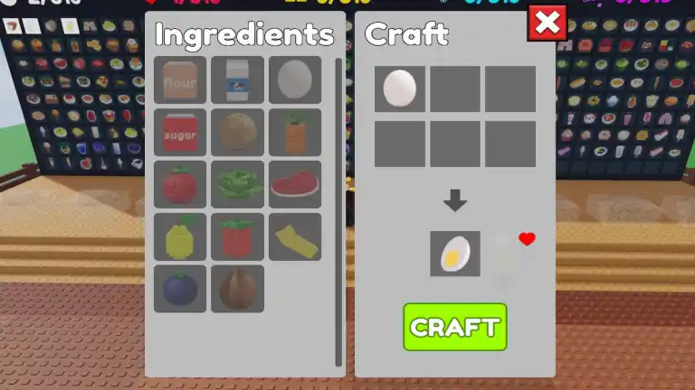 Craft Food Recipes List: All 400 Roblox Recipes & Ingredients