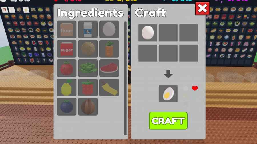 Craft Food Recipes List: All 400 Roblox Recipes & Ingredients