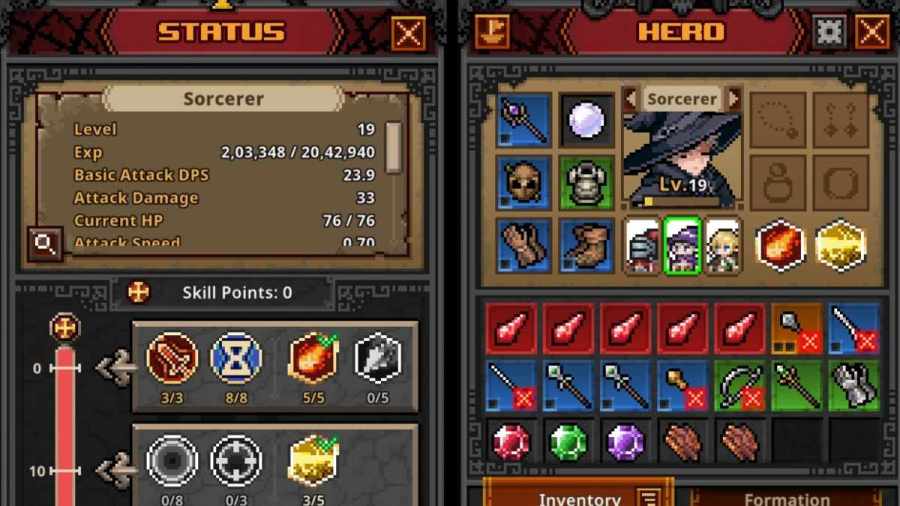 Best Sorcerer Build in TBH: Task Bar Hero - Stats & Skills | Pro Game ...